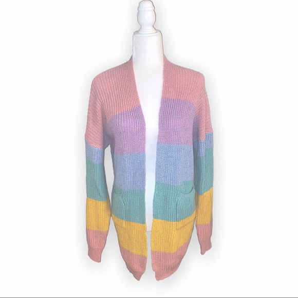 Tops | Multicolor Knit Cardigan | Poshmark